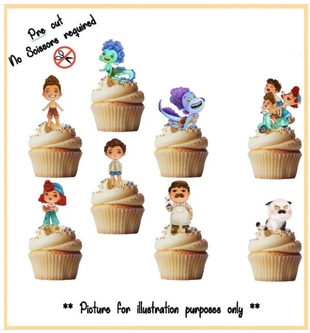 Luca Stand up Edible Cupcake Toppers- Pack of 24 Toppers - Etsy