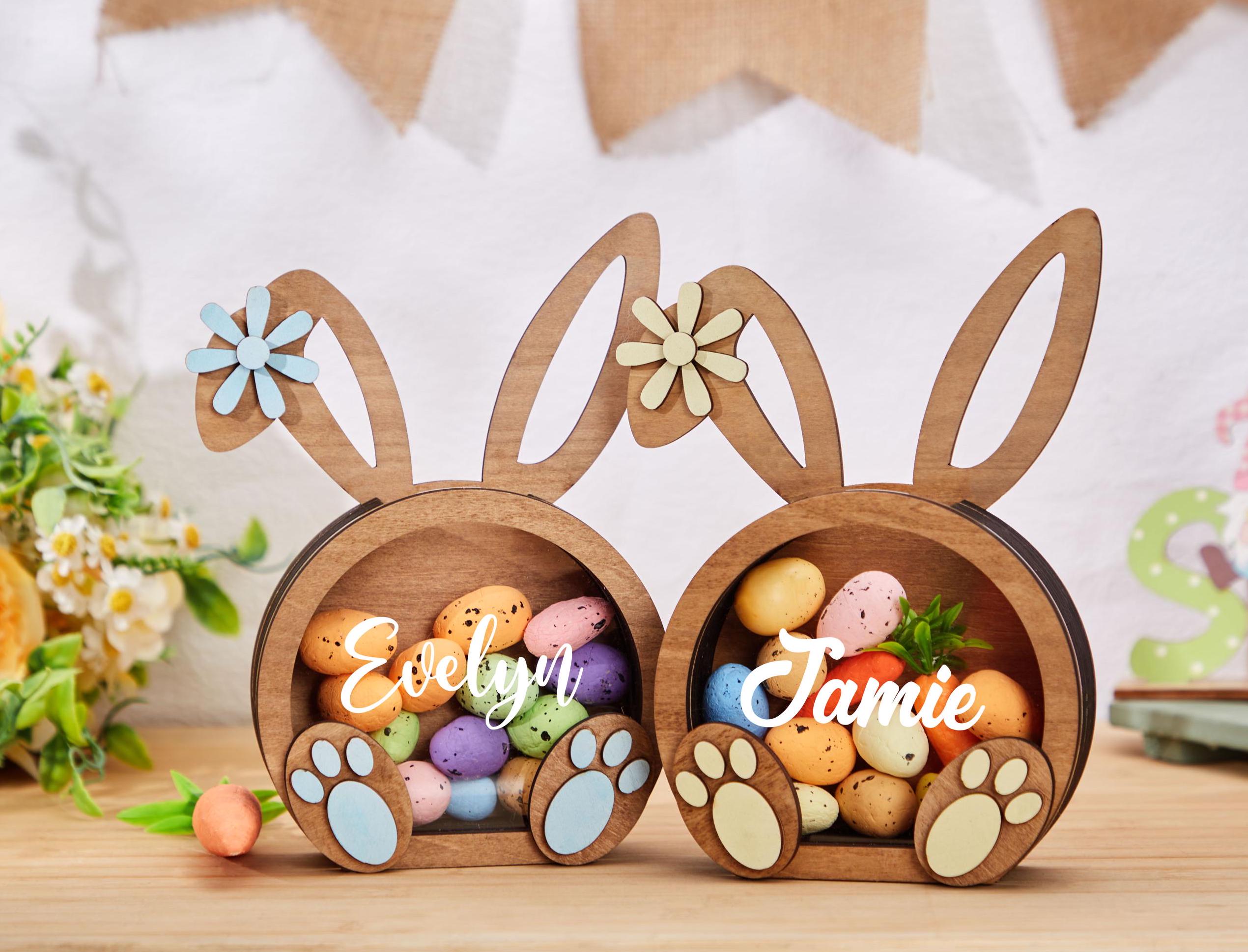 Personalized Wooden Bunny Piggy Bank,personalized Easter Bunny Money ...