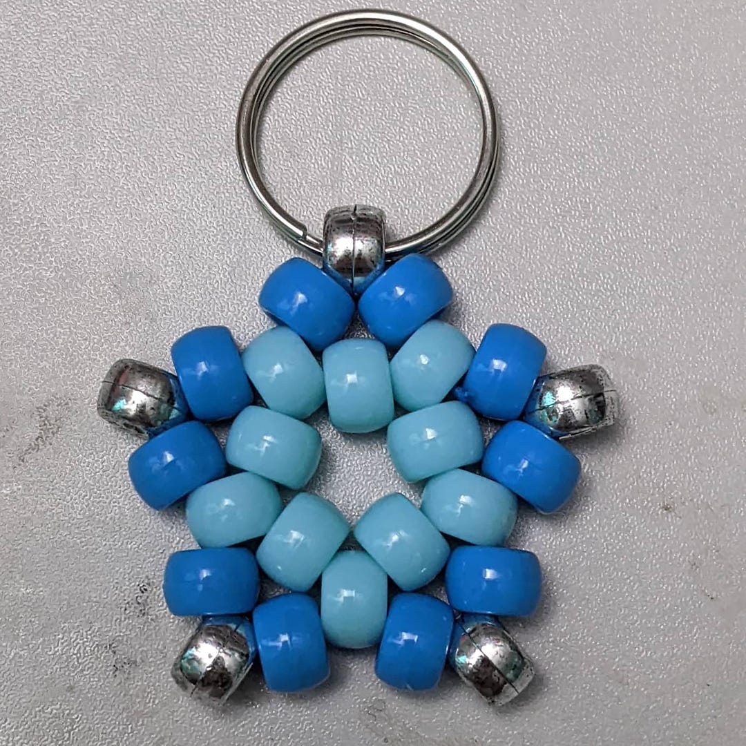 Sun or Moon Inspired Kandi Star Keychain - Etsy