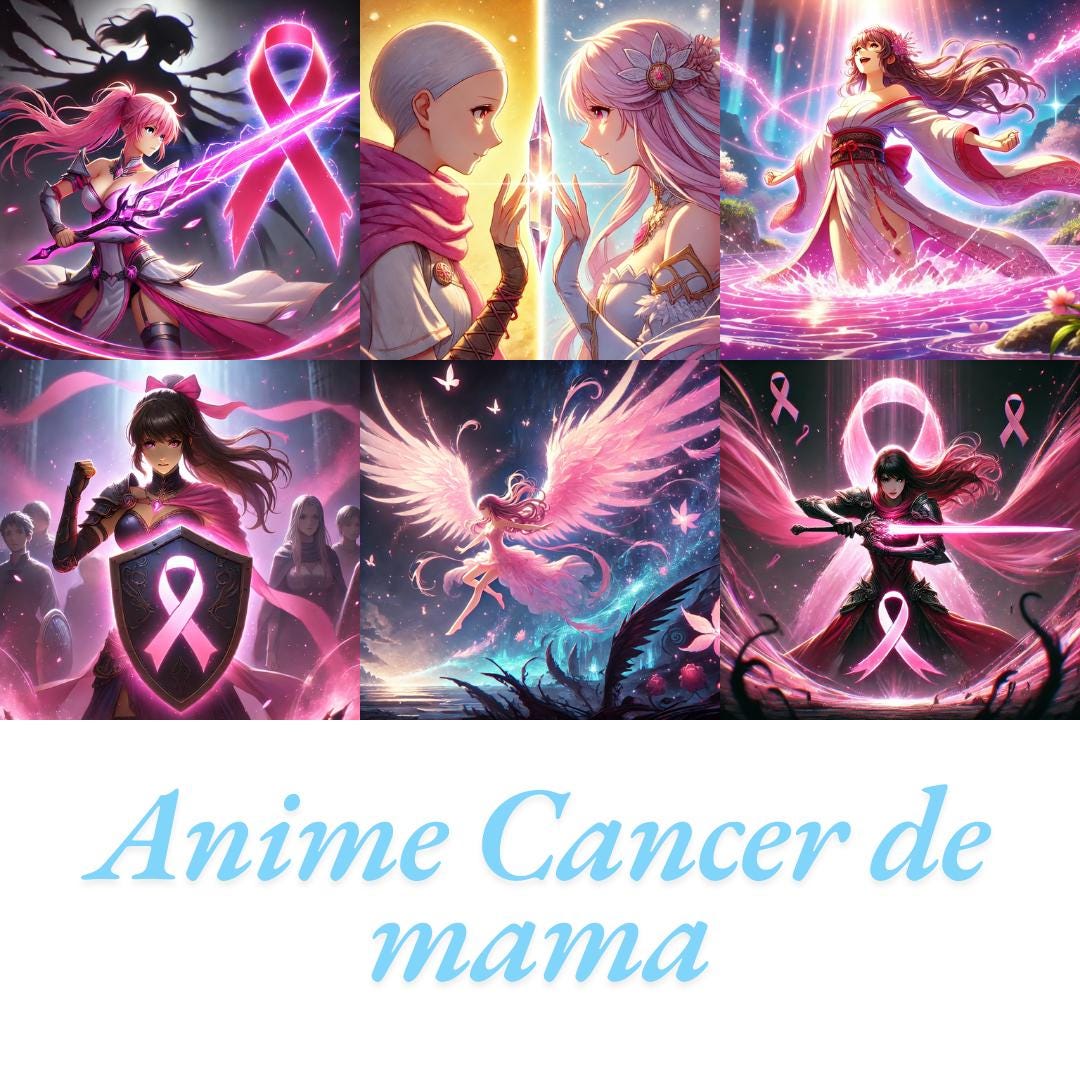 11 Exclusive Breast Cancer Anime Clipart / Anime Fantasy / Printable ...
