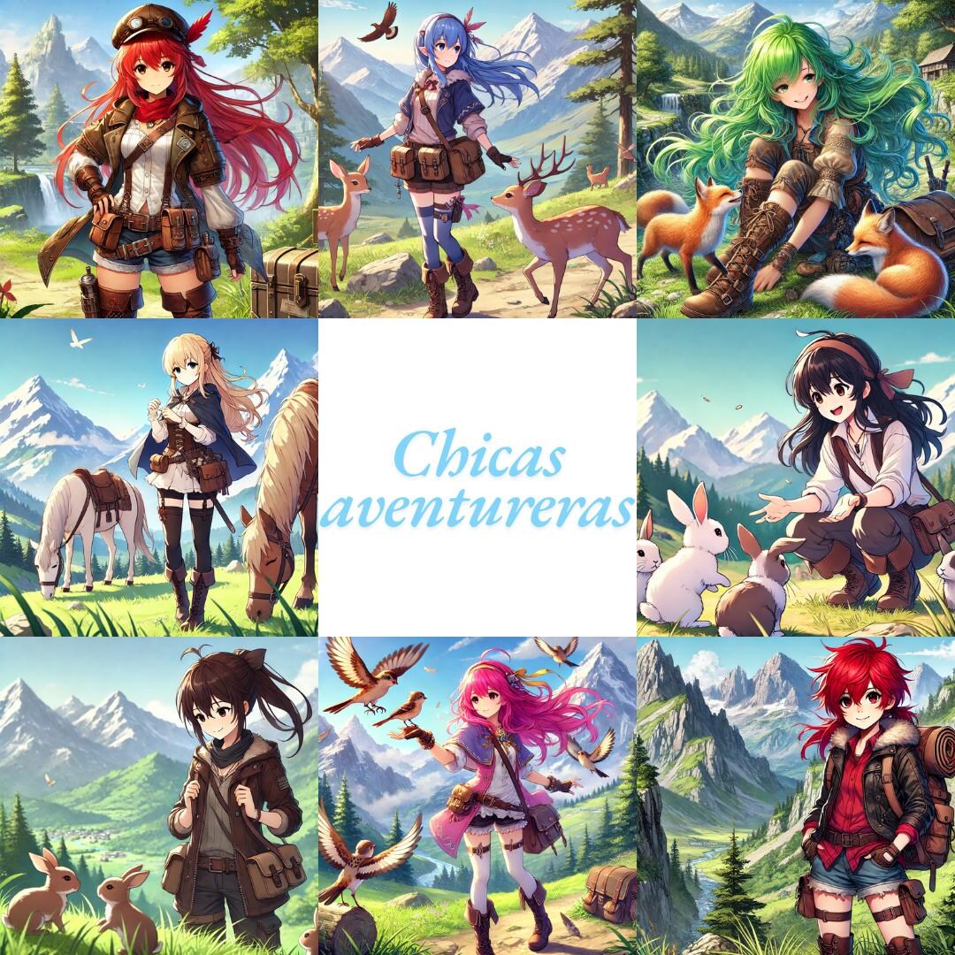8 Exclusive Anime Adventurous Girls Clipart Images / Anime Fantasy ...