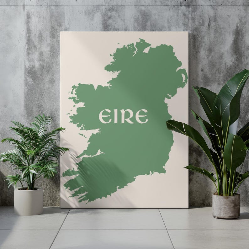 Ireland Map Print – Irish Wall Art – Celtic Decor - Etsy