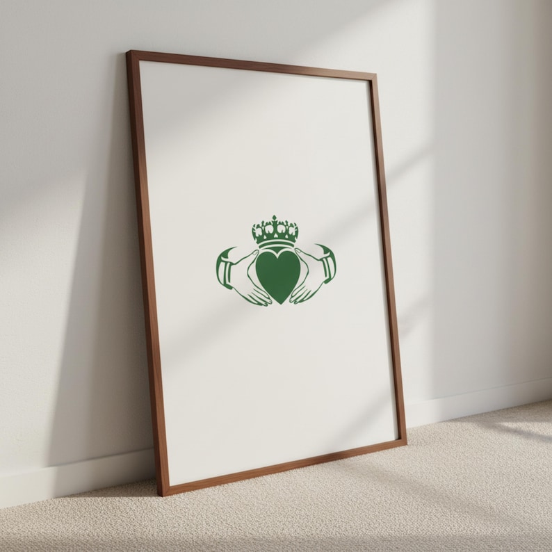 Ireland Art Print – Claddagh Poster – Irish Wall Art – Celtic Home ...