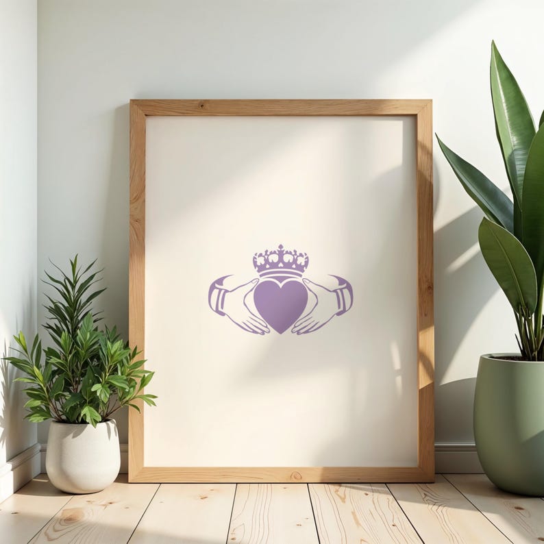 Ireland Art Print – Claddagh Poster – Irish Wall Art – Celtic Home ...
