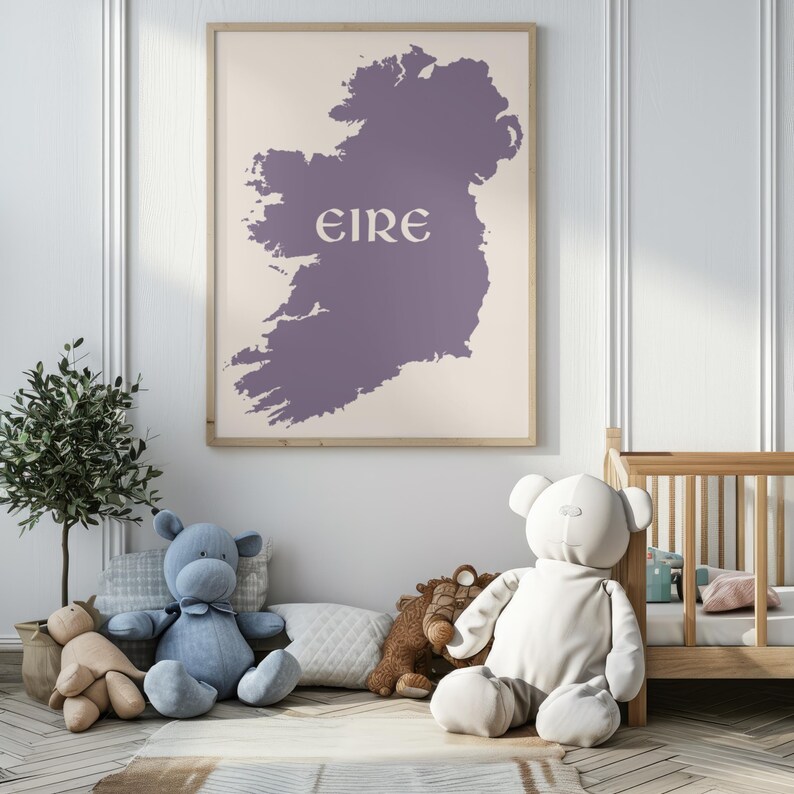 Ireland Map Print – Irish Wall Art – Celtic Decor - Etsy