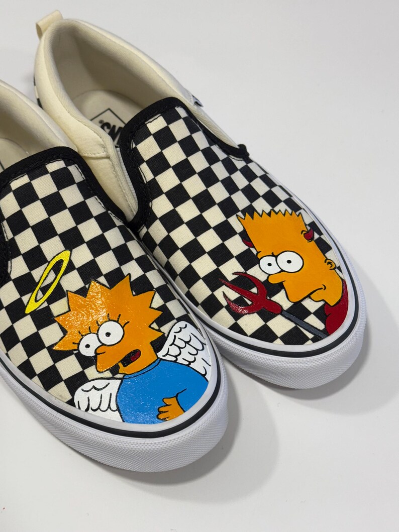 Custom Vans Simpsons Themed Slip-ons - Etsy