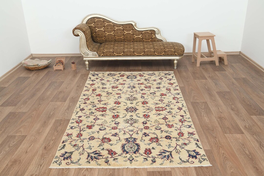 4x8 Rug, Turkey Rug, Hanmdade Rug, 4x8 Turkish Rug, Natural Rug ...