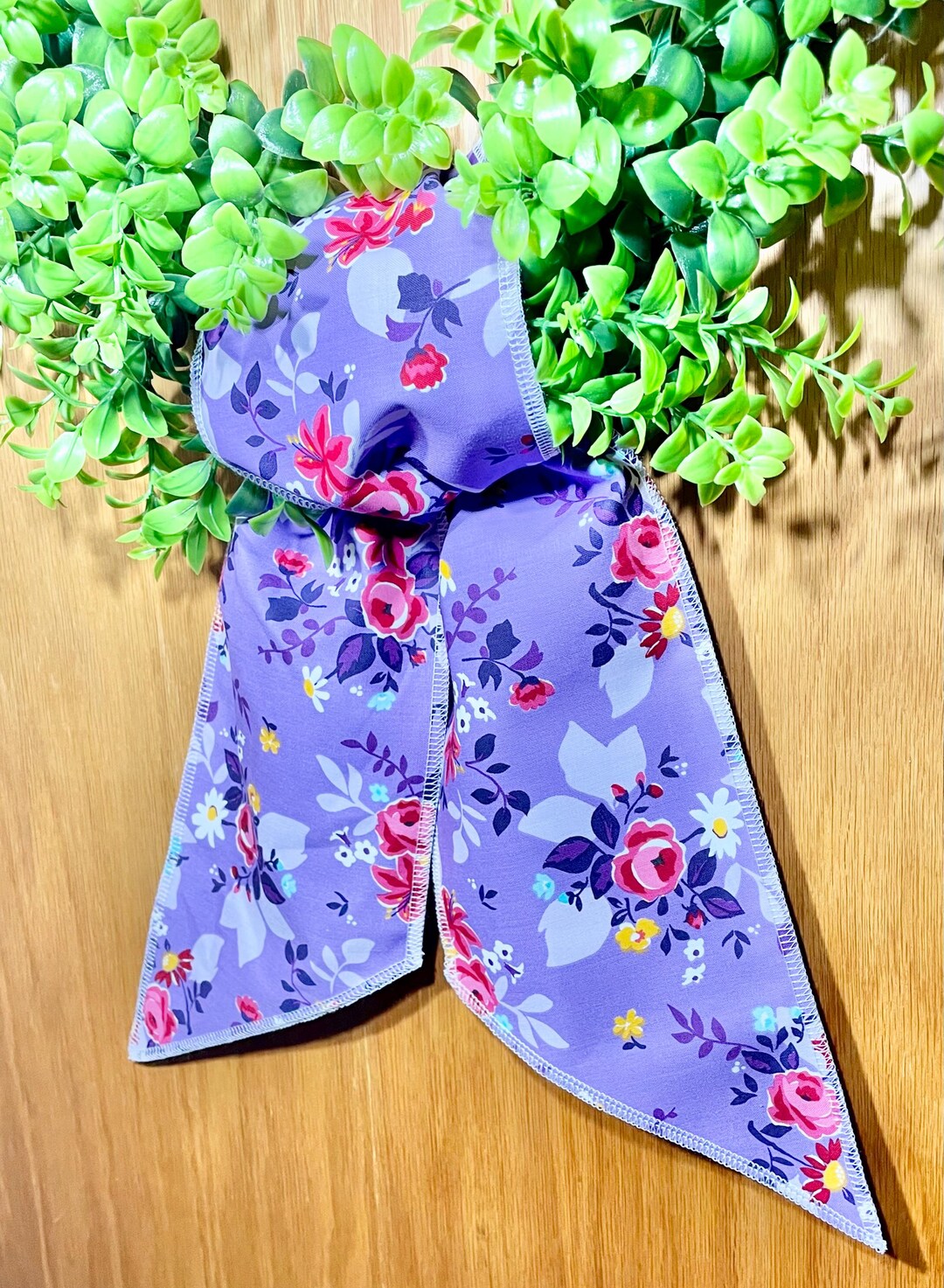 Lavender Floral Wreath Sash/summer Wreath Decor/spring Wreath Sash ...