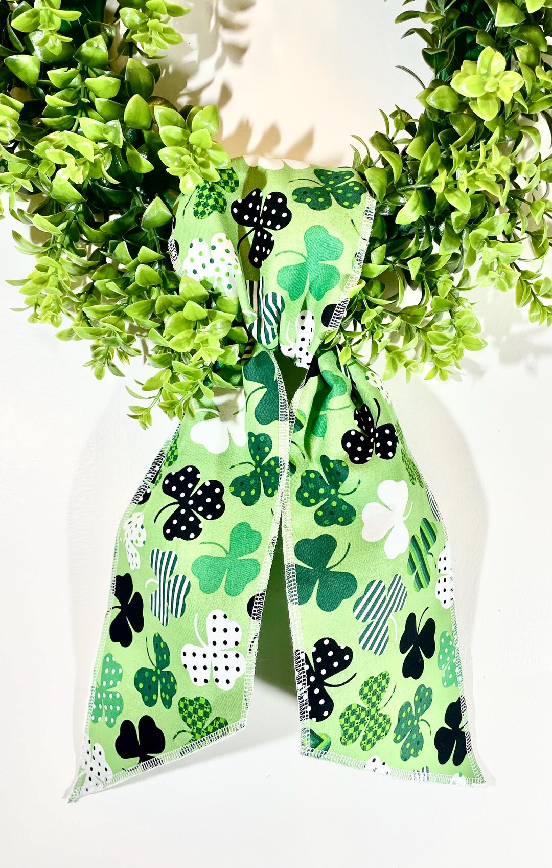 St Patrick’s Day Fabric Wreath Sash/ Spring Wreath Sash/wreath Decor ...