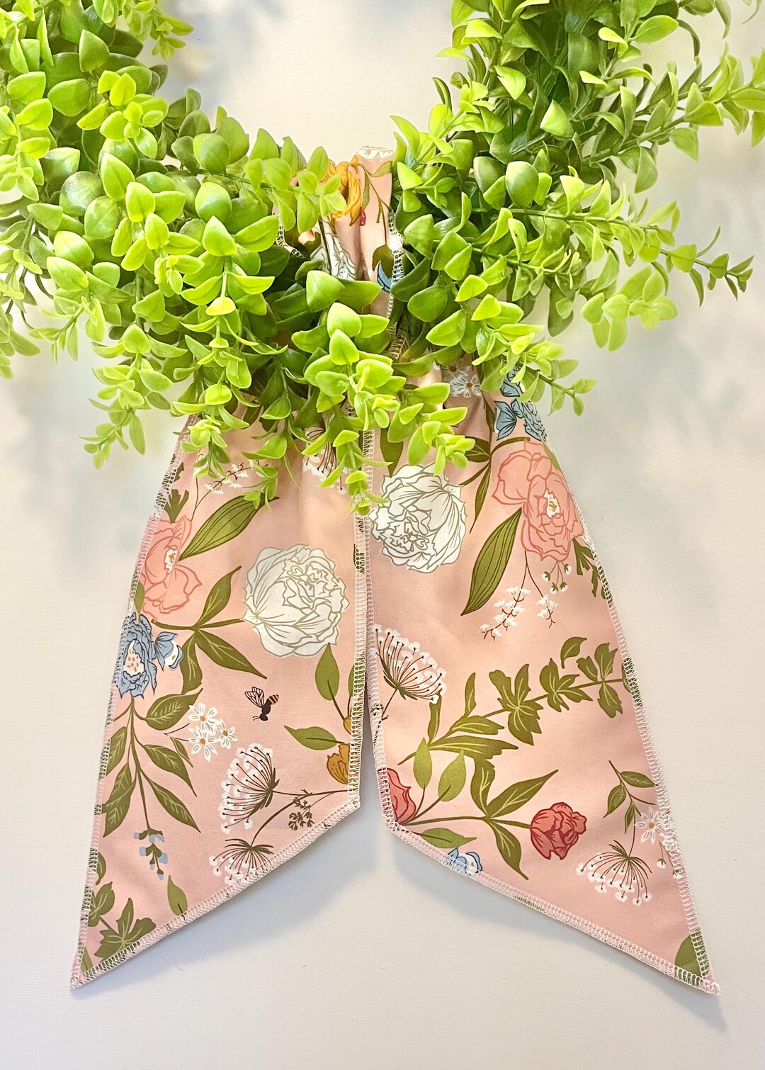 Floral Wreath Sash/summer Wreath Decor/spring Wreath Sash/wreath Decor ...