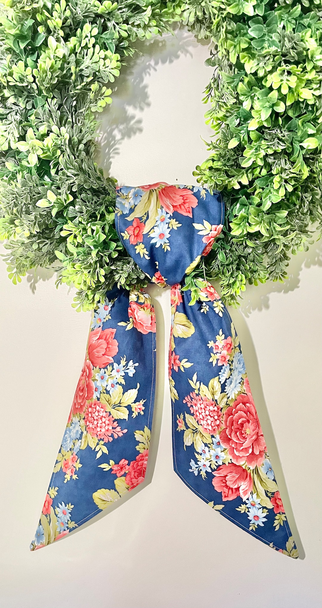 Floral Wreath Sash/wreath Decor/summer Wreath Sash/spring Wreath Sash ...