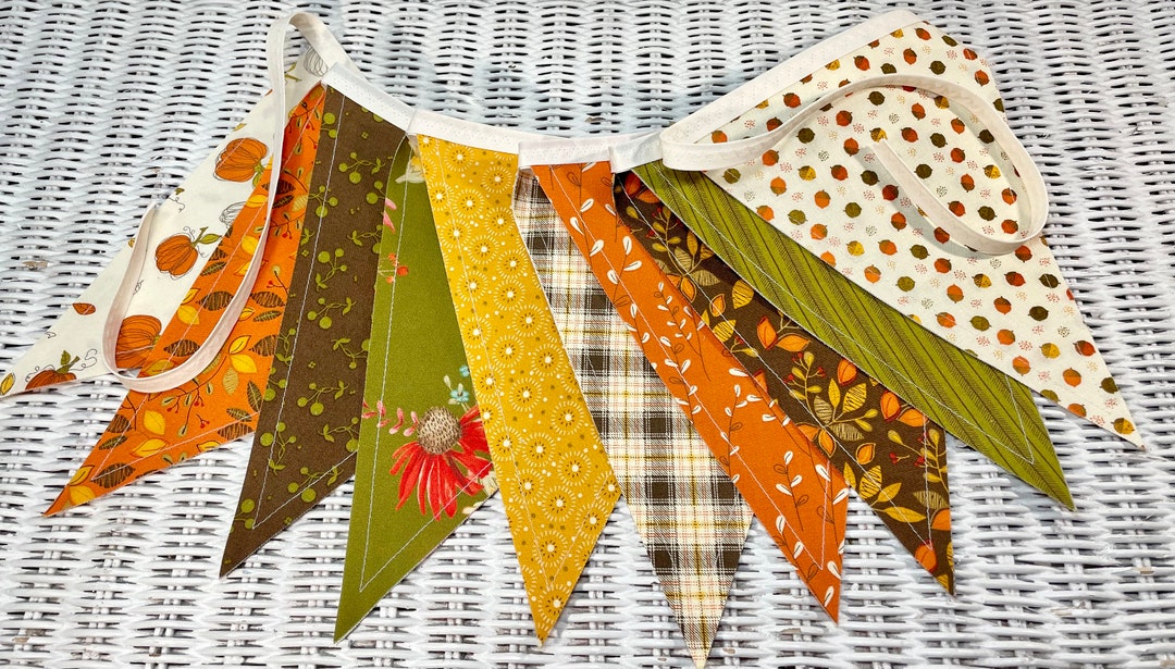 Fall Fabric Banner/fall Fabric Garland/fall Fabric Bunting/fall Home ...