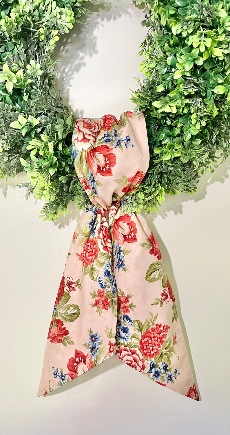 Wreath Sash/floral Wreath Sash/wreath Decor/summer Wreath Sash/spring ...