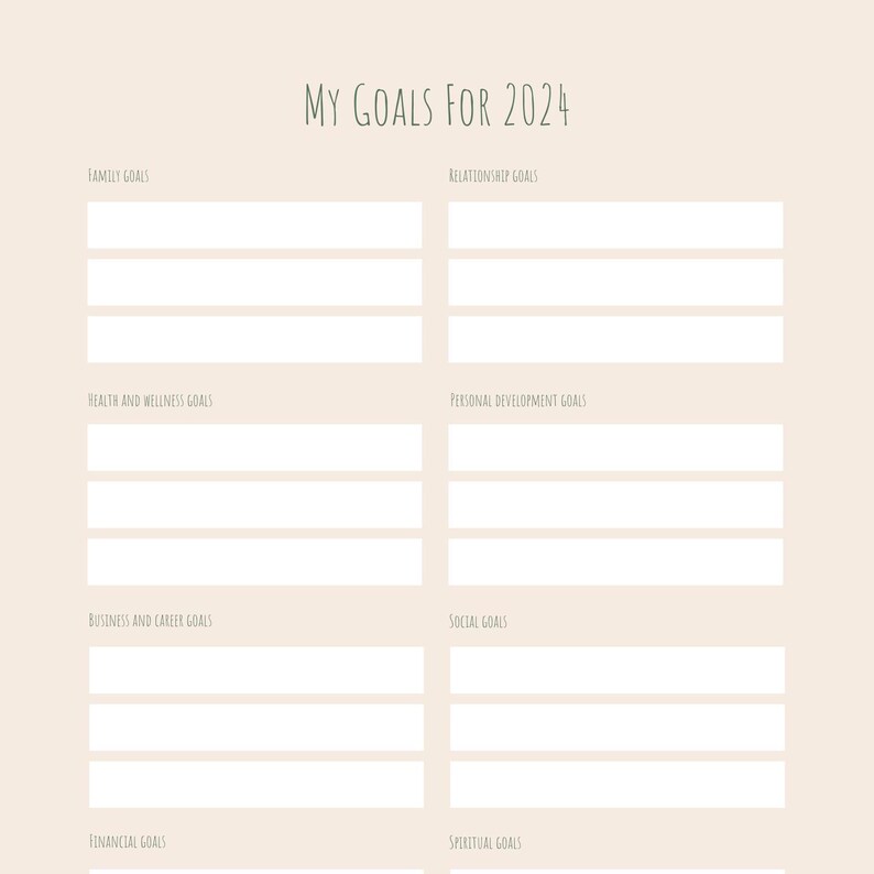 Printable Vision Board Workbook | Goal Setting & Manifestation Guide ...