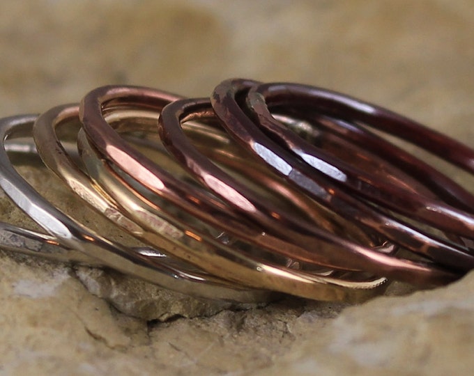 Copper, Bronze, Brass & Sterling Silver Stacking Rings - Etsy