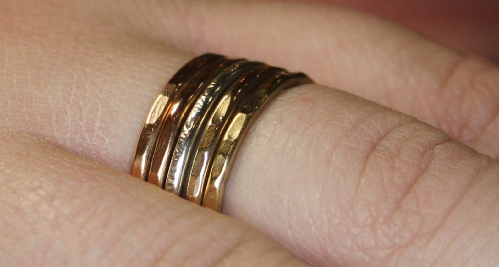 Gold and Sterling Silver Stacking Rings - Etsy