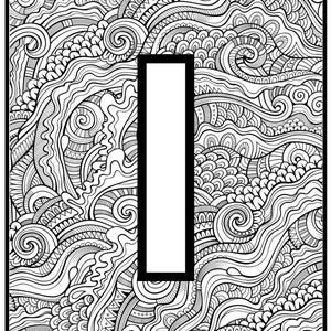 Uppercase Alphabet Mindful Coloring Pages Printable Art for Relaxation ...