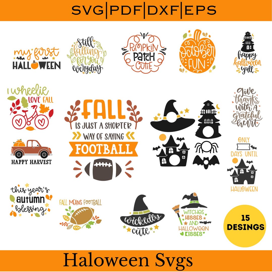 Halloween SVG Bundle | Spooky Halloween Clipart Pack | Witch Ghost ...