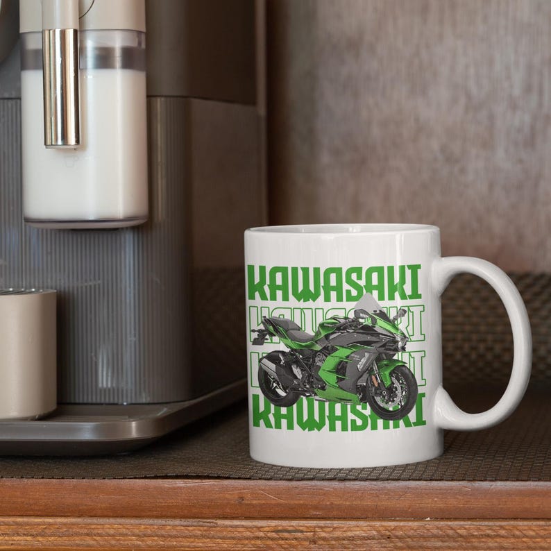 Kawasaki Ninja H2 Mug | Superbike Ceramic Coffee Cup | Motorcycle Lover ...