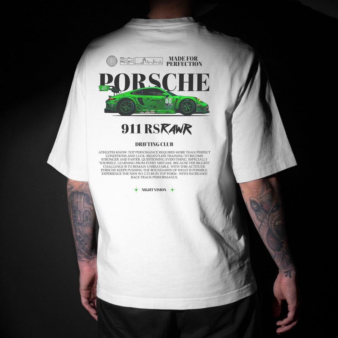 GT3 RS RAWR T-shirt | Porsche GT3 RS Racing Car Shirt | Track Day ...