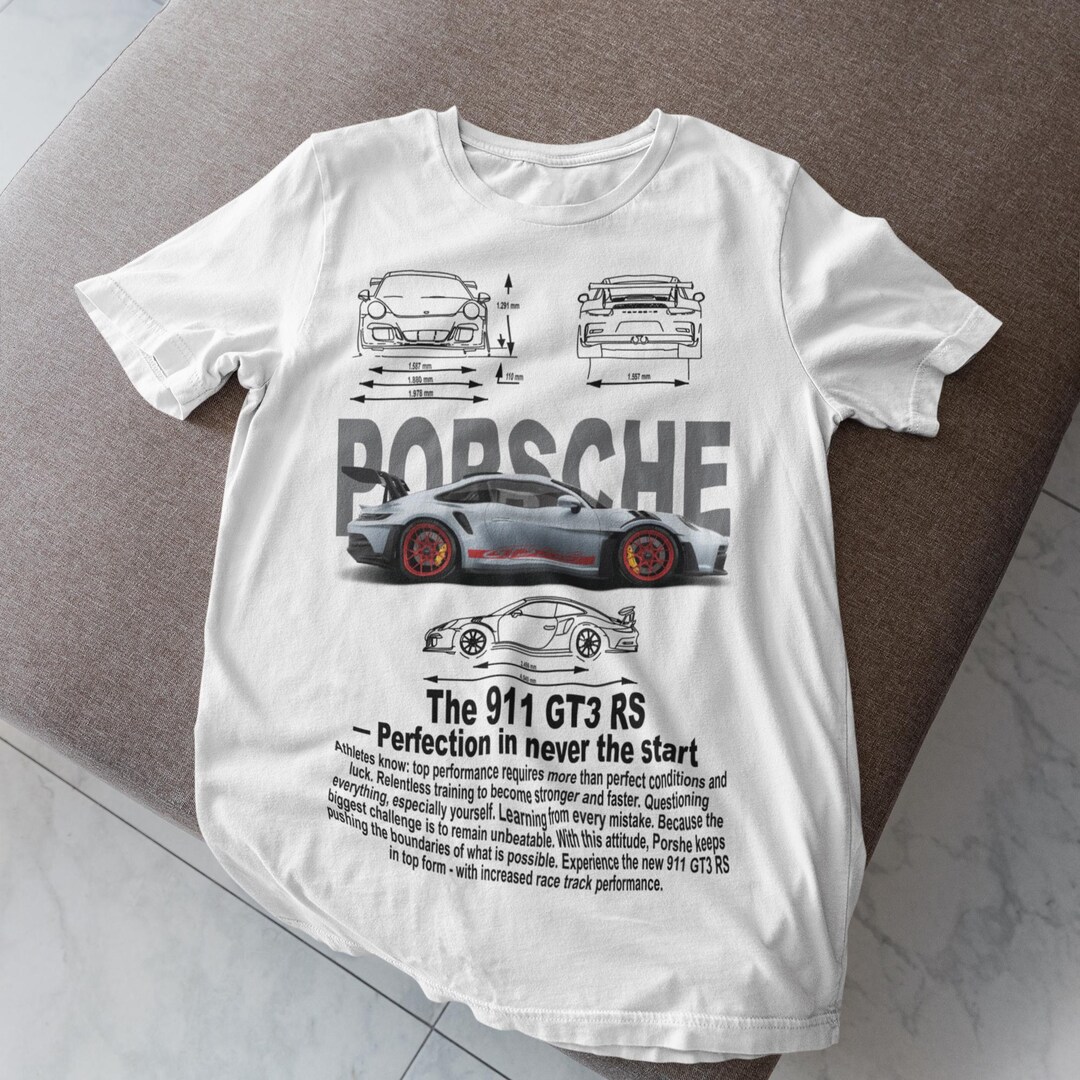 Porsche GT3 RS T-shirt | Racing Car Graphic Tee for Men, Motorsport Fan ...