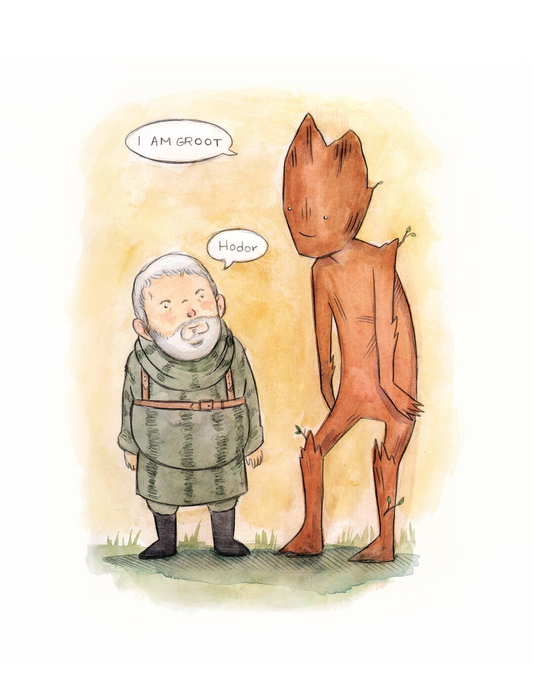 DECAL Groot & Hodor Game of Thrones Guardians of the Galaxy Sticker - Etsy