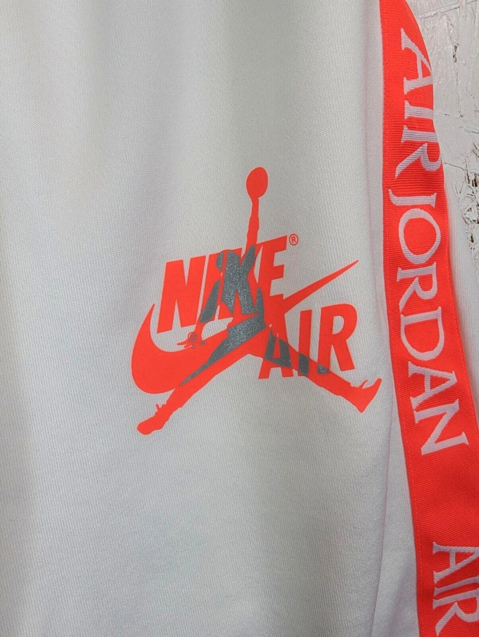 Nike Air Jordan Tracksuit Bottoms Mens XS White Tapered Joggers Retro ...
