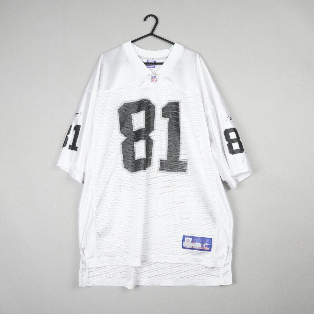 Vintage Reebok NFL Oakland Raiders Jersey Mens XL White 81 Tim Brown ...