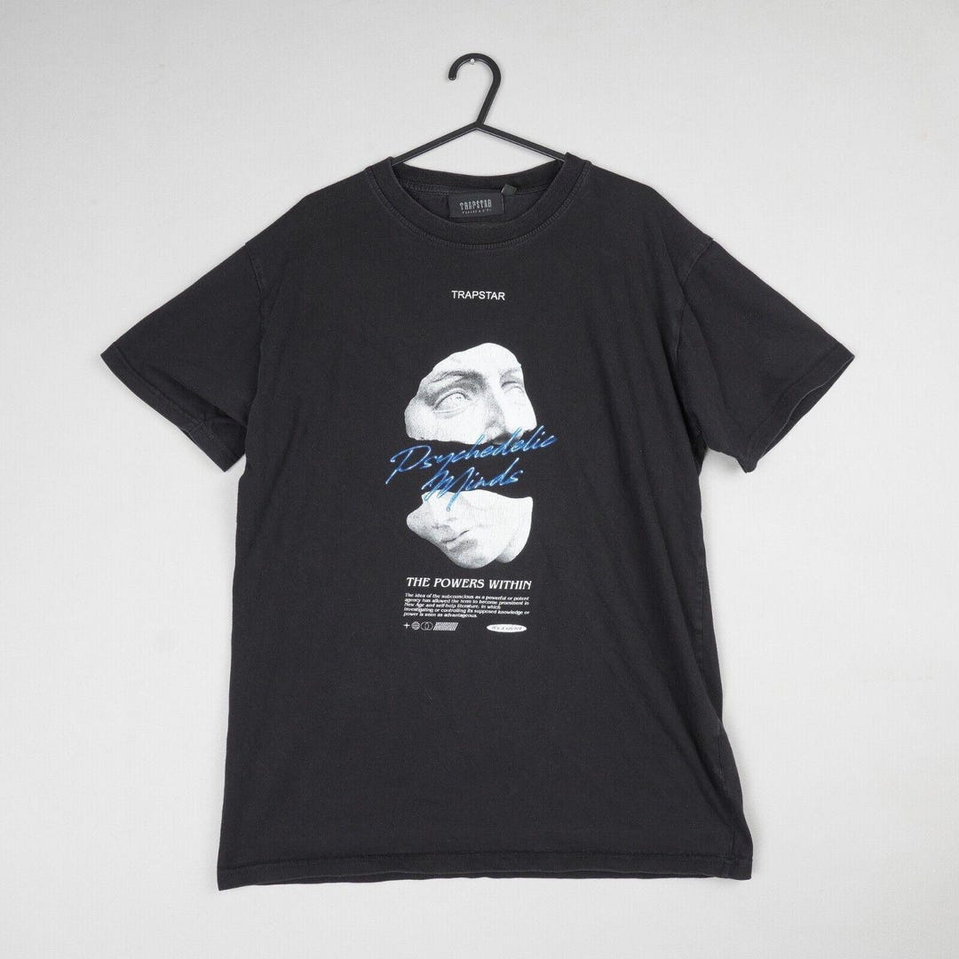Trapstar T-shirt Mens Medium Black Psychedelic Minds Graphic Logo Tee ...
