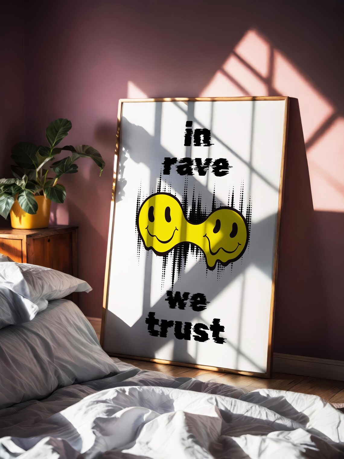 Rave Print Wall Art, Techno Music Printable Wall Art, Rave Poster ...
