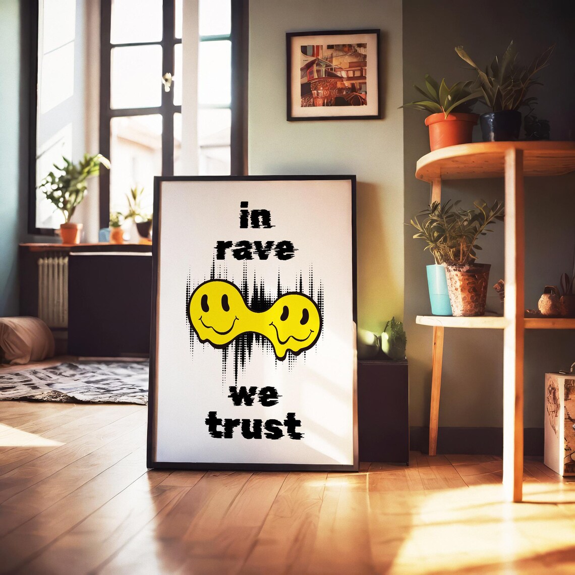 Rave Print Wall Art, Techno Music Printable Wall Art, Rave Poster ...