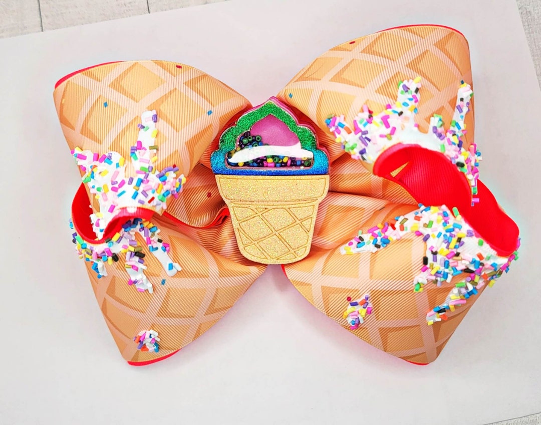 Jumbo Ice Cream Hair Bow/big Bows/6" Hair Bows/shaker Bows/jumbo ...