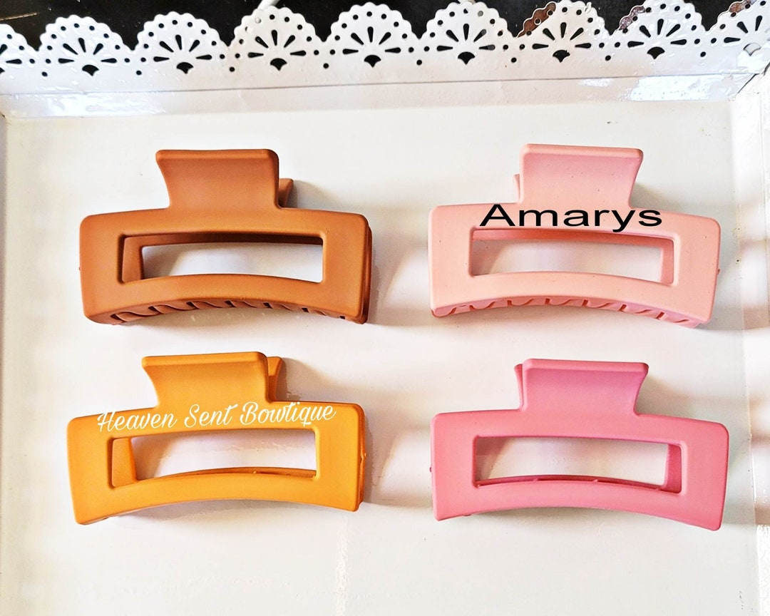 Monogram Hair Claws/matte Hair Clip/personalized Hair Claw/hair Clip ...