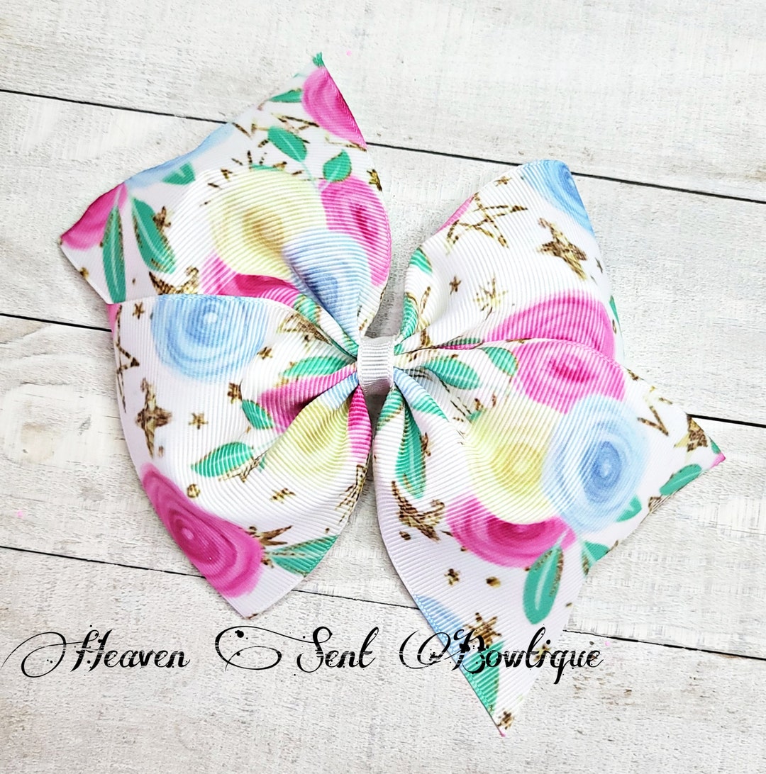 Ribbon Hair Bow/ribbon Headband/flower Girl Headband/pinwheel Hair Bows ...