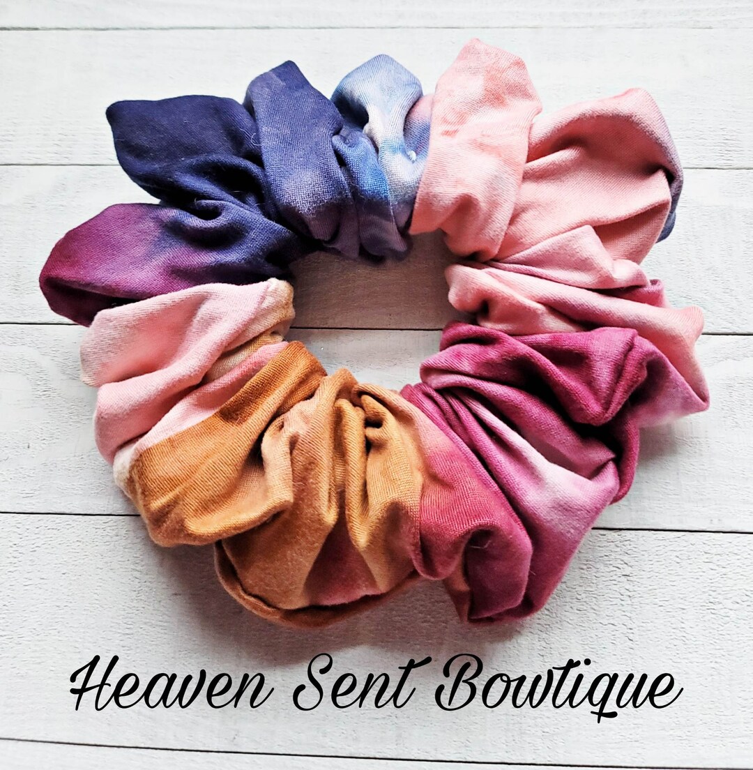Tie Dye Scrunchy/hair Tie/multi Color Scrunchies/scrunchy/watercolor ...