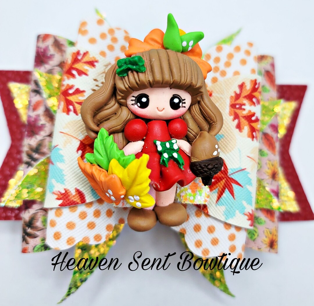 Fall Hair Bow/pumpkin Hair Bows/thanksgiving Hair Bow/holiday Hair Bow ...