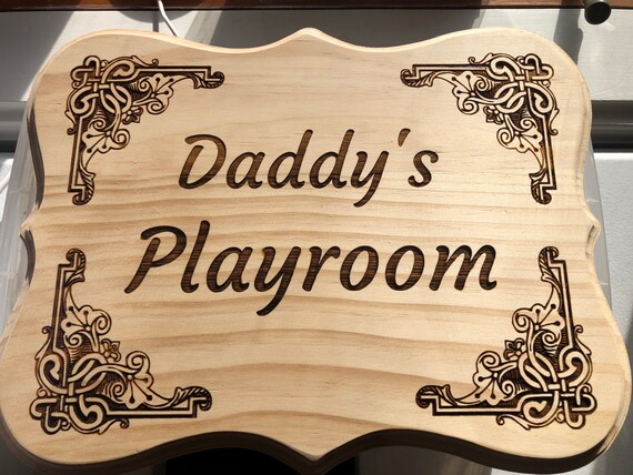 Wood daddy's Playroom Sign Adult Bedroom Wood - Etsy