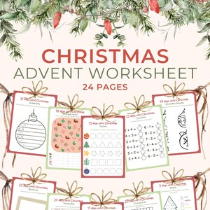 Printable Advent Calendar for Kids, Christmas Toddler Busy Book ...