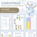 Christmas Printable Busy Book for Toddlers, Christmas Activity for Prek ...