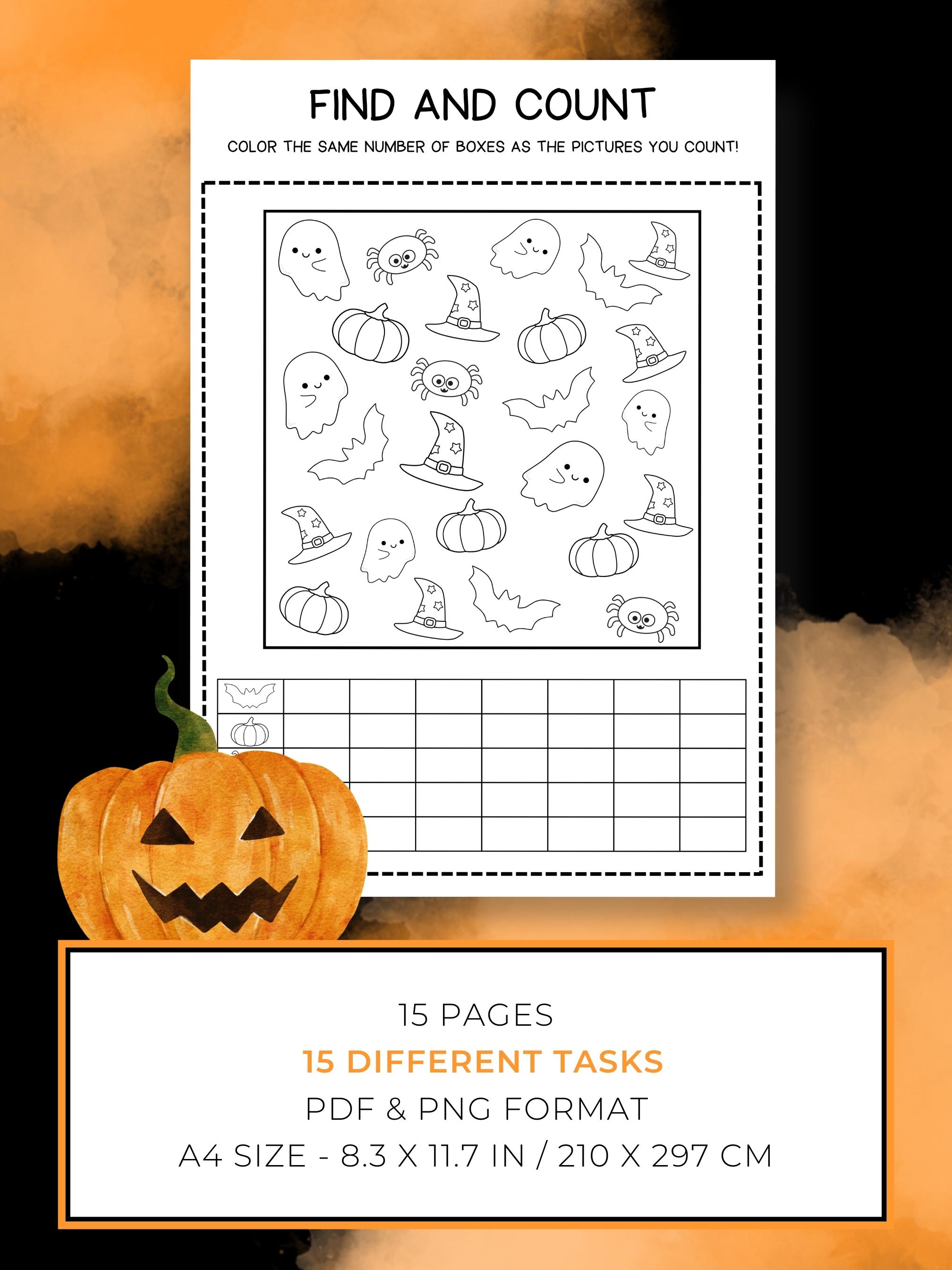 Printable Halloween Activity Book for Toddlers, Halloween Party ...