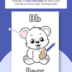 Printable Animal Alphabet Coloring Book for Toddlers, Preschool ...