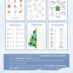 Christmas Printable Busy Book for Toddlers, Christmas Activity for Prek ...
