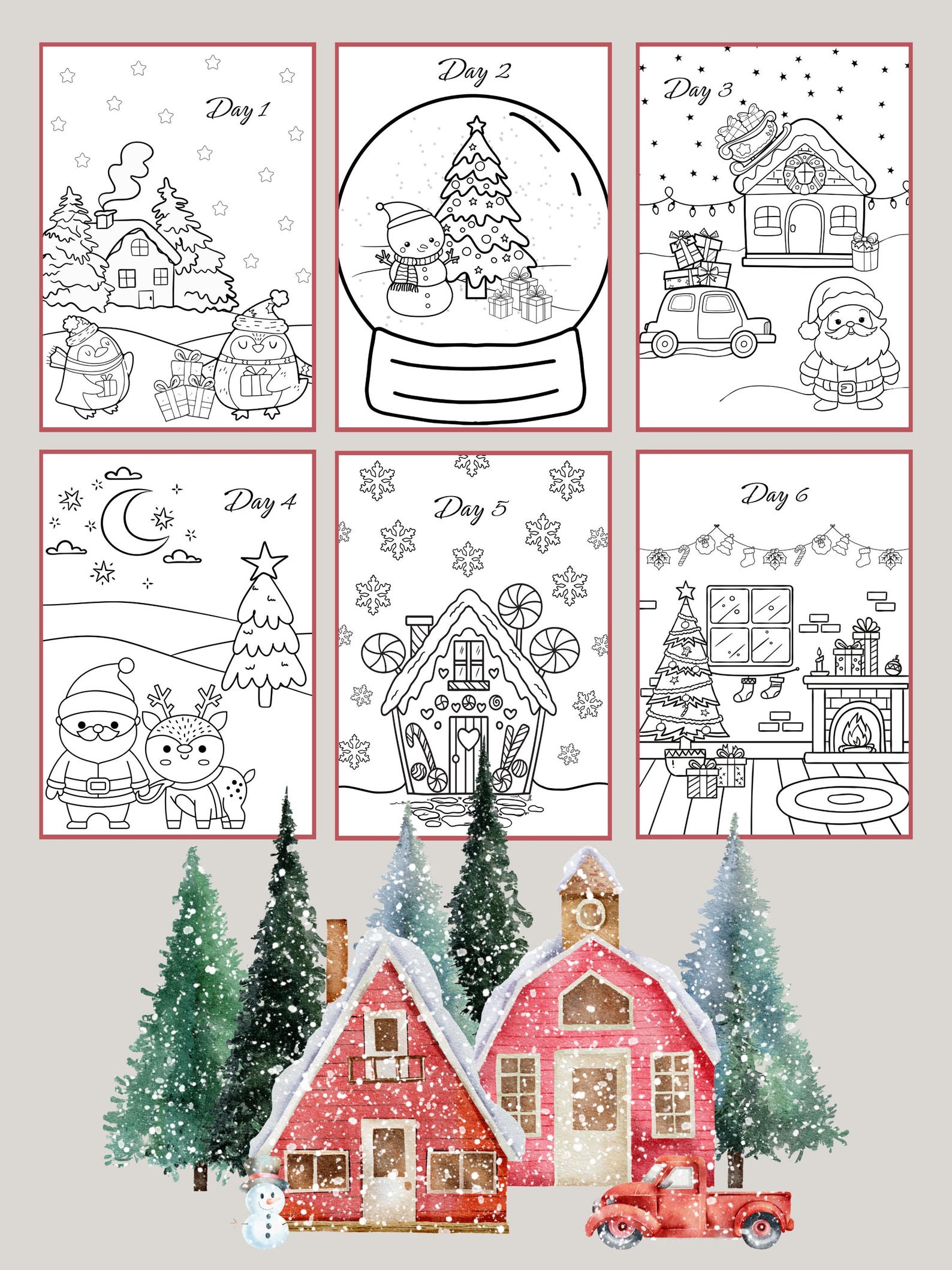 Printable Advent Calendar 2024 for Kids, Christmas Busy Book, Christmas ...