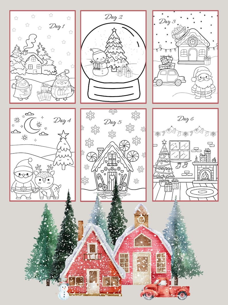 Printable Advent Calendar 2024 for Kids, Christmas Busy Book, Christmas ...