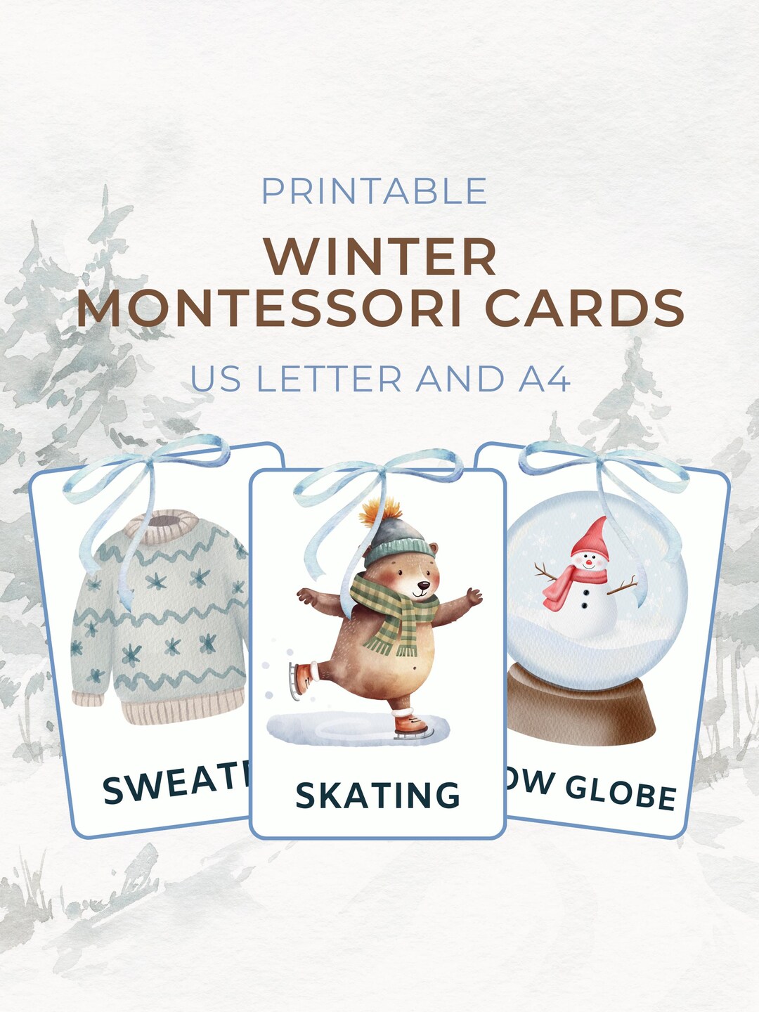 Printable Montessori Flash Cards, Toddler Montessori Activity ...