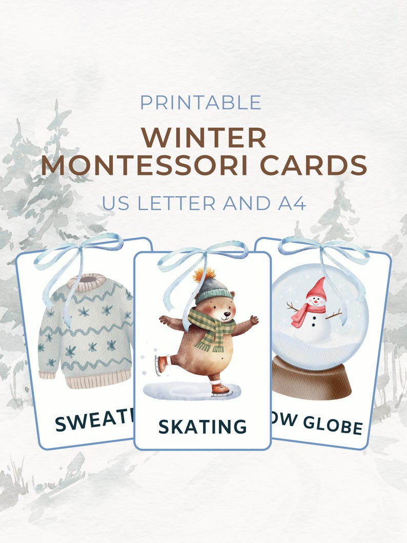 Printable Montessori Flash Cards, Toddler Montessori Activity ...