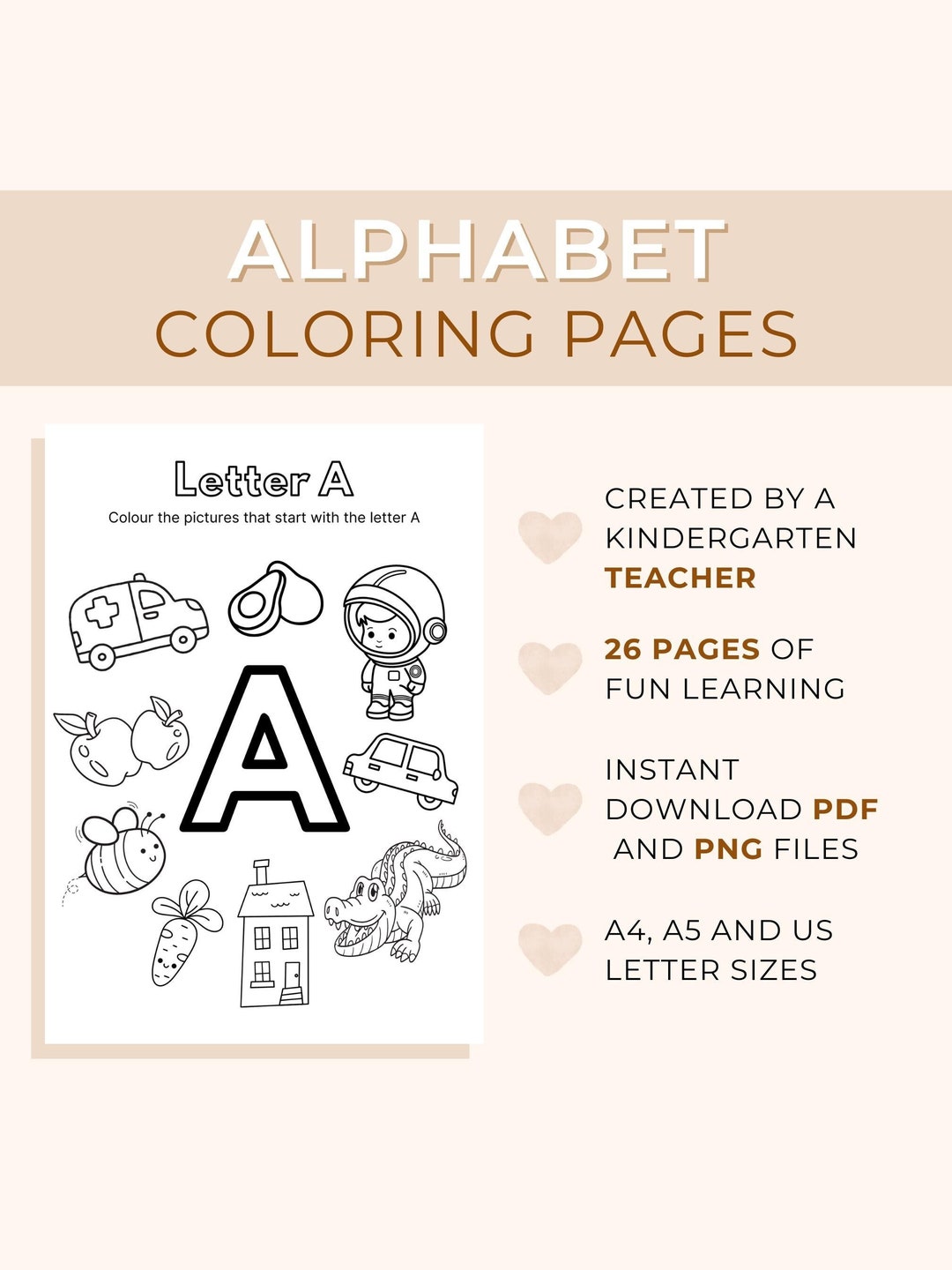 Alphabet Worksheet for Toddlers, Printable Alphabet Coloring Sheets ...