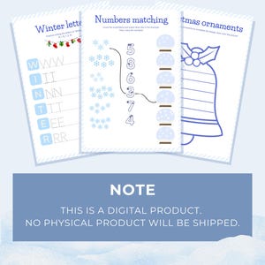 Christmas Printable Busy Book for Toddlers, Christmas Activity for Prek ...