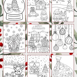 Printable Christmas Coloring Pages for Kids, Holidays Coloring Book ...