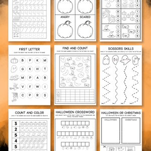 Printable Halloween Activity Book for Toddlers, Halloween Party ...